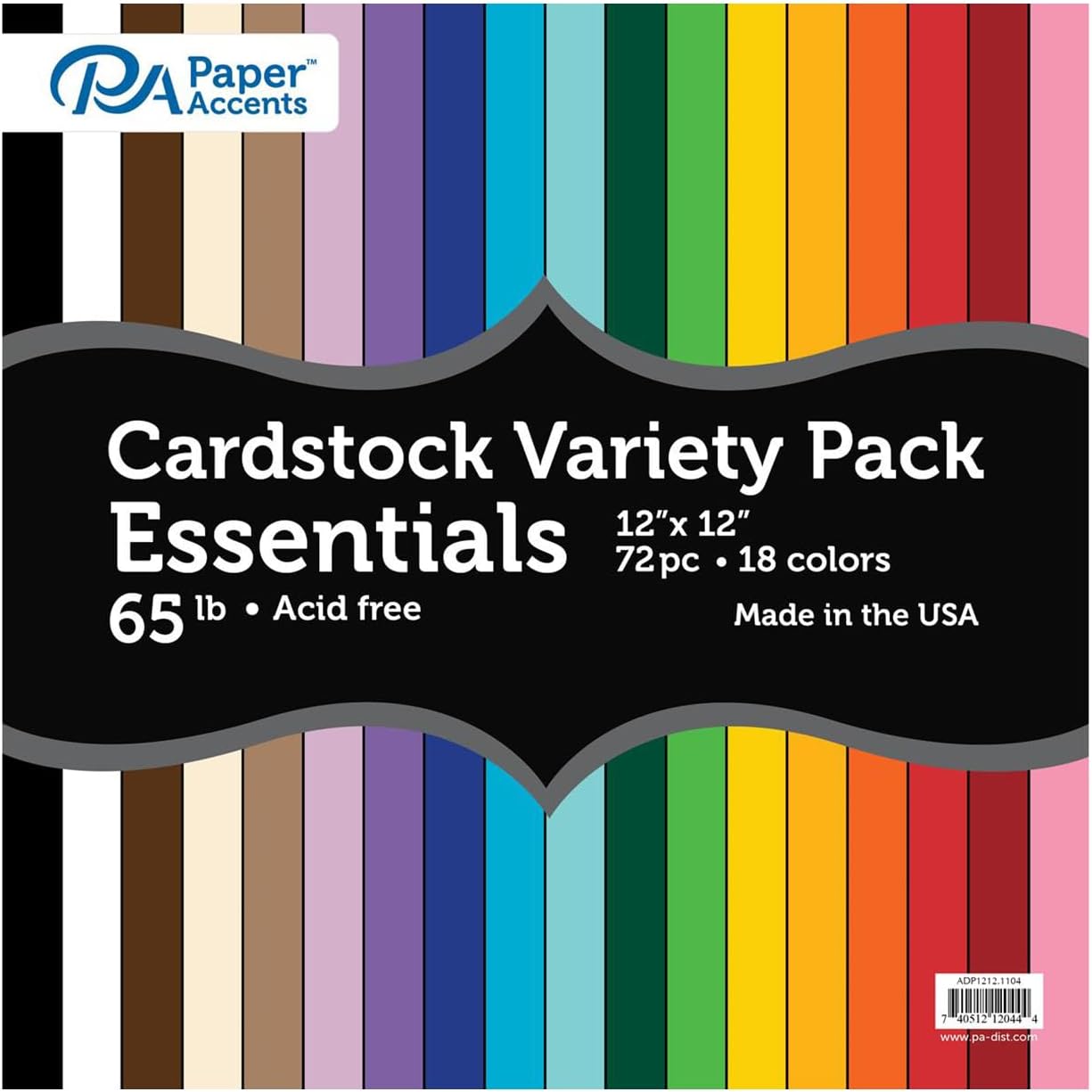 Amazon.com: Accent Design Paper Accents Cardstock Variety Pack - 12" x ...