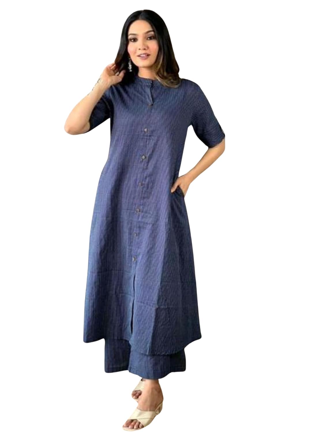 Buy Avayayat Women's Coft Cottan Lining Design Straight Kurta with Pant ...