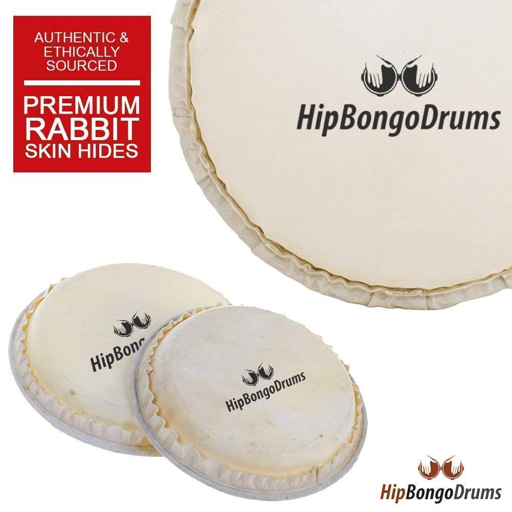 Buy Hip Bongo Drums Bongo Heads Replacement Pack 5.6" and 6.4 ...