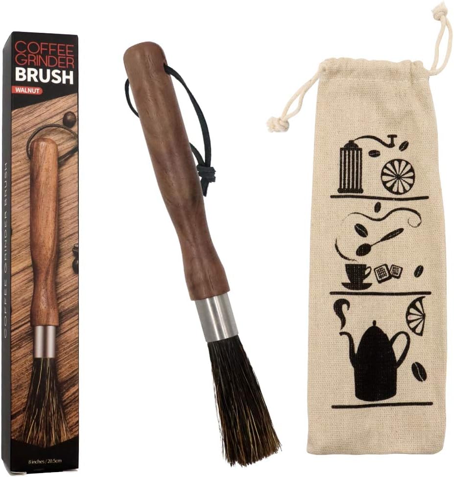 Amazon.com: Coffee Grinder Cleaning Brush, Heavy Wood Handle & Natural ...
