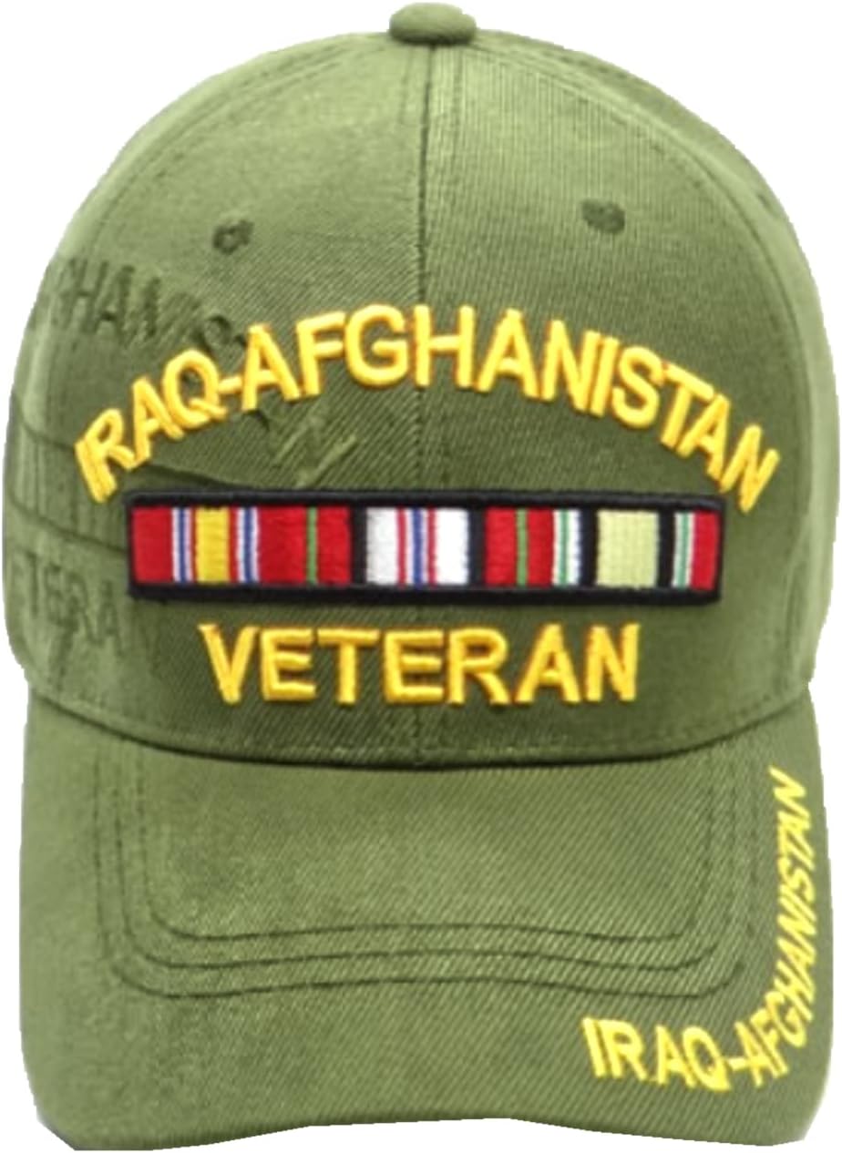 Iraq/Afghanistan Veteran (Ribbon Shadow) Baseball Cap (Green) at Amazon ...