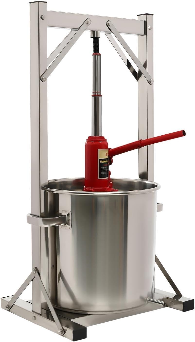Amazon.com: Stainless Steel Wine Press 22L/ 5.8Gal, Manual Barrels ...