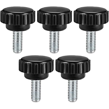 Amazon.com: uxcell M6 x 10mm Metric Male Thread Knurled Clamping Knobs Grip Thumb Screw on Type ...