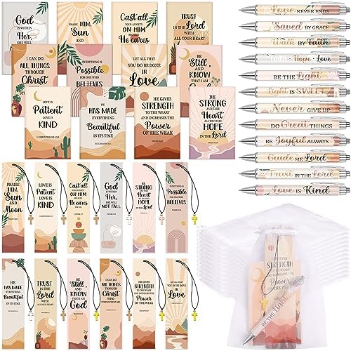 Amazon.com : 120 Pcs Bible Gifts Set Include 30 Bible Verses Bookmarks ...