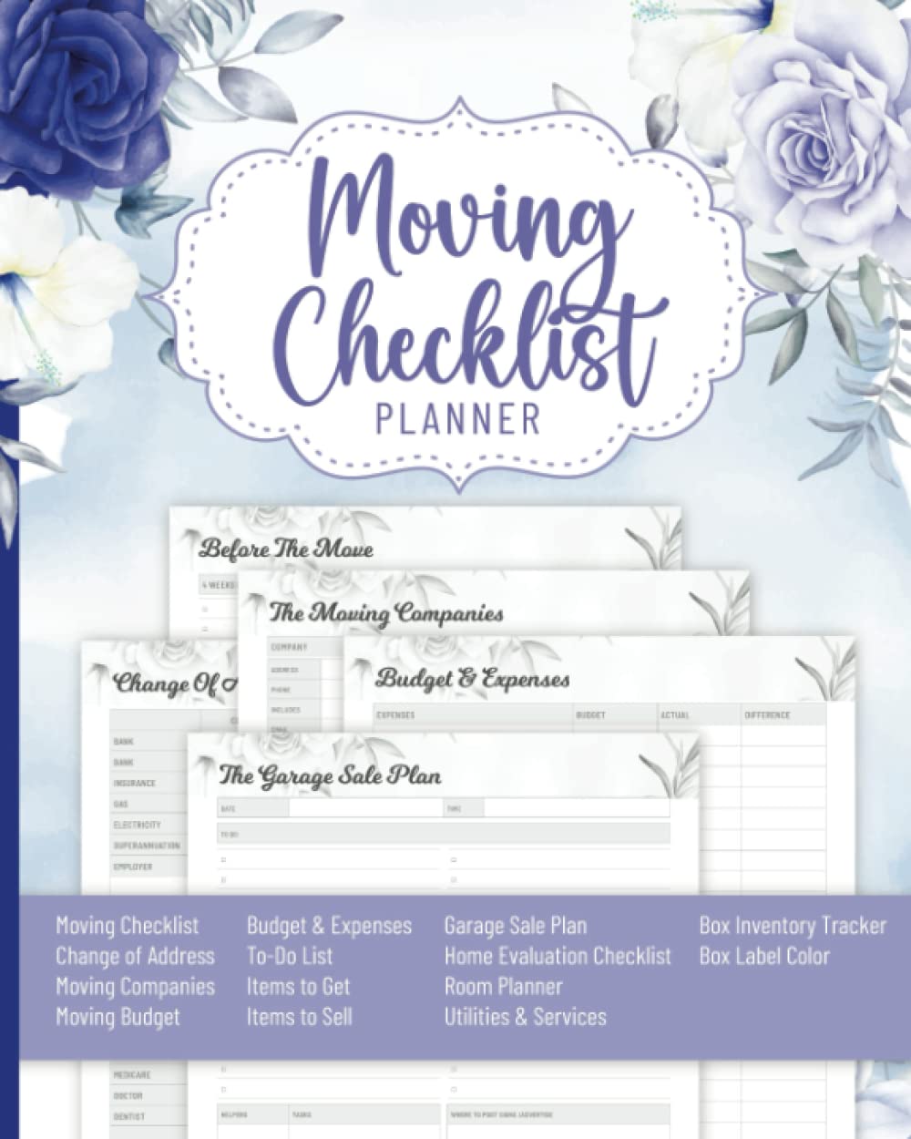 Moving Checklist Planner: Home Moving Planner (Sized 8" x 10", 108 ...