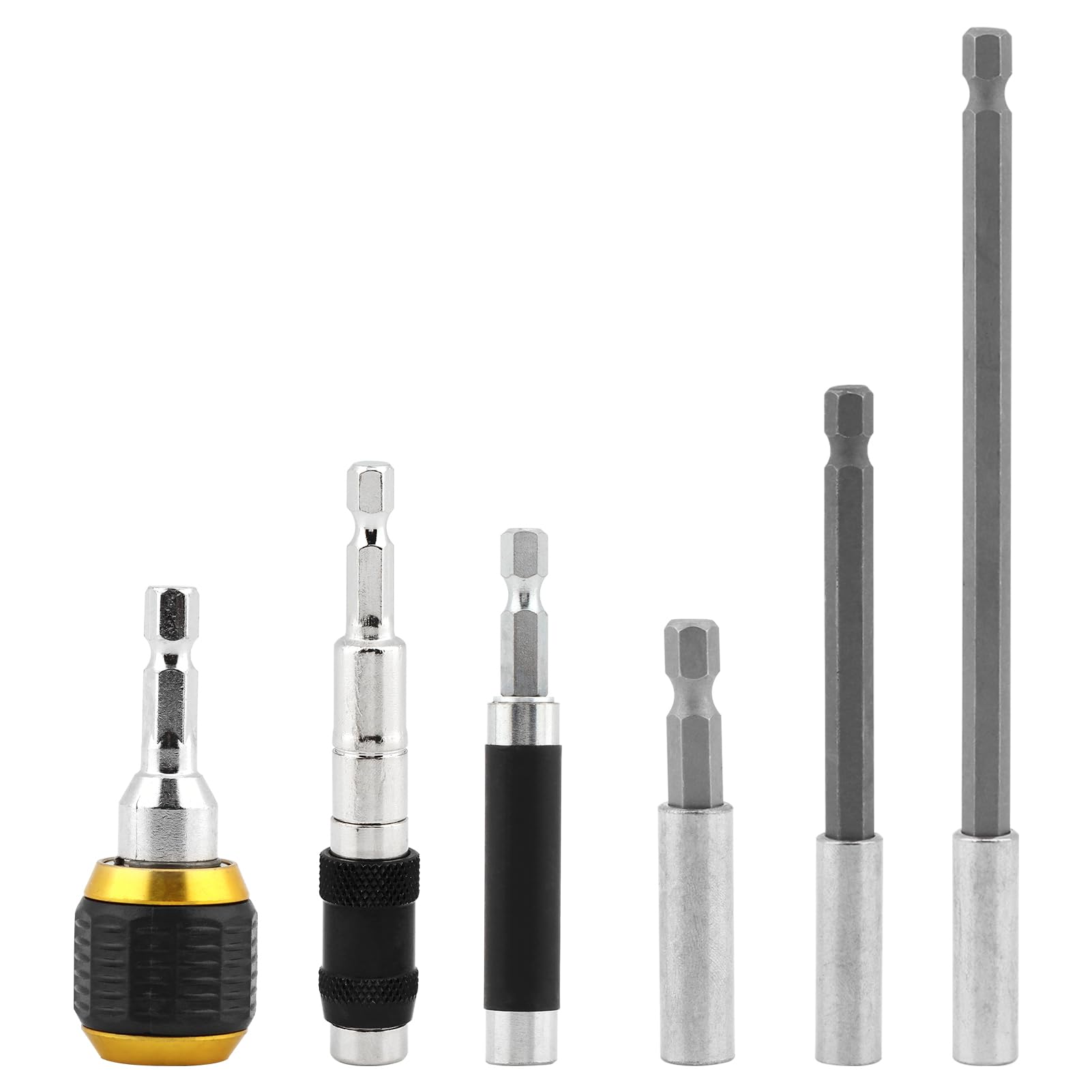 Drill Bit Extension 6pc Flexible Magnetic Swiveling Drill Extension Bit ...