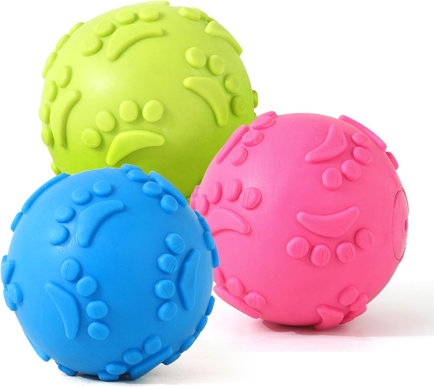 Pet Supplies : Dog Toys, Interactive Dog Squeaky Balls, 2.5 Inch, Paw ...