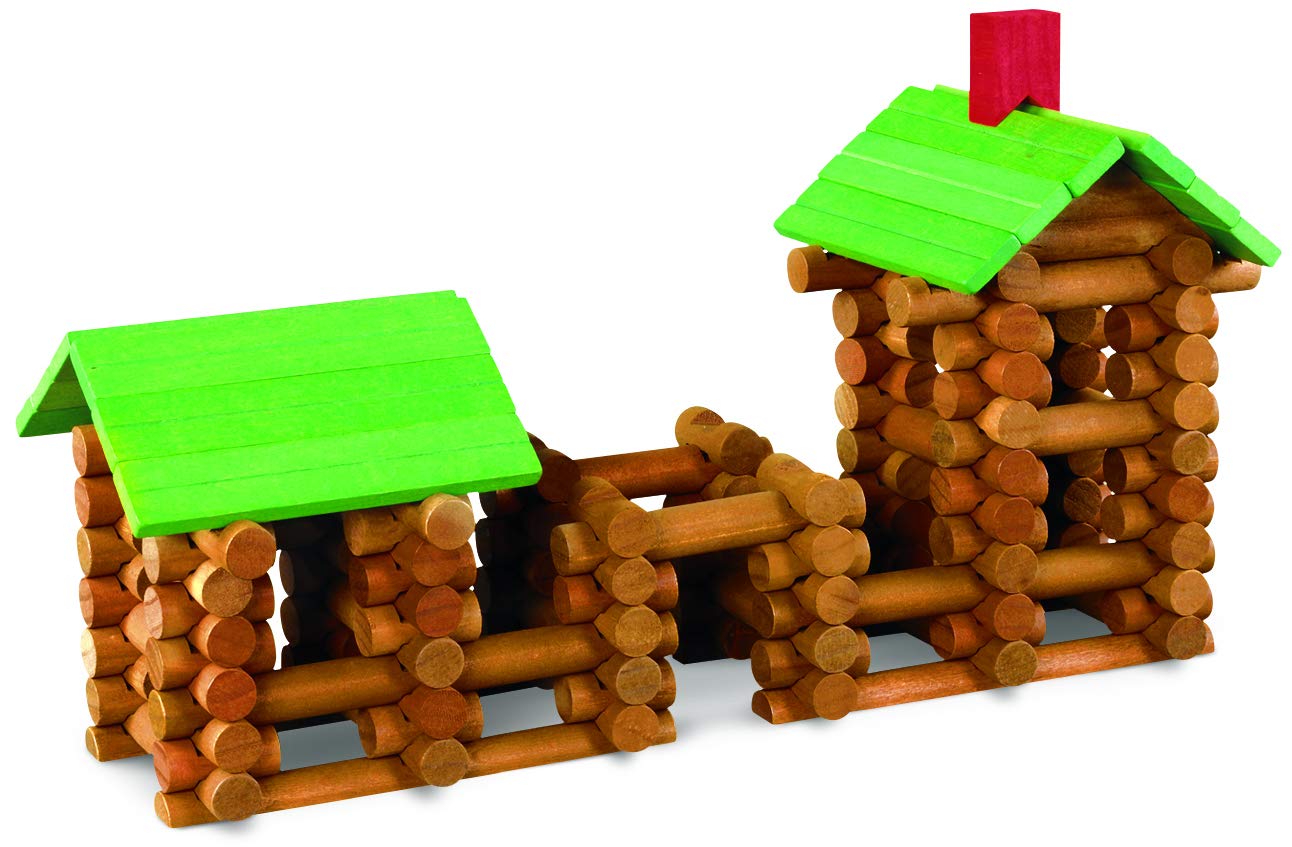 Tumble Tree Timbers Wood Building Set – 150 Pieces. Build Log Cabins ...