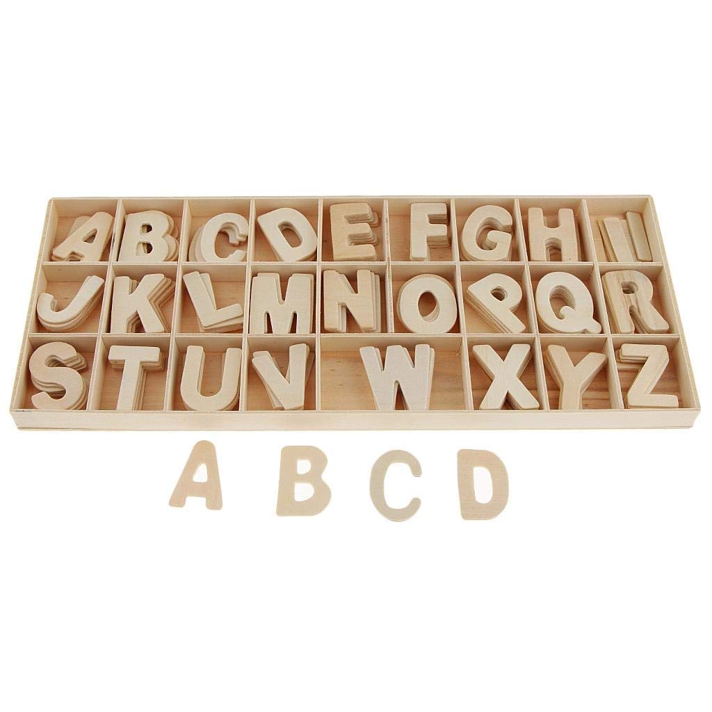 SKS Wooden Alphabets Letters Set A to Z Wooden Craft Letters with ...