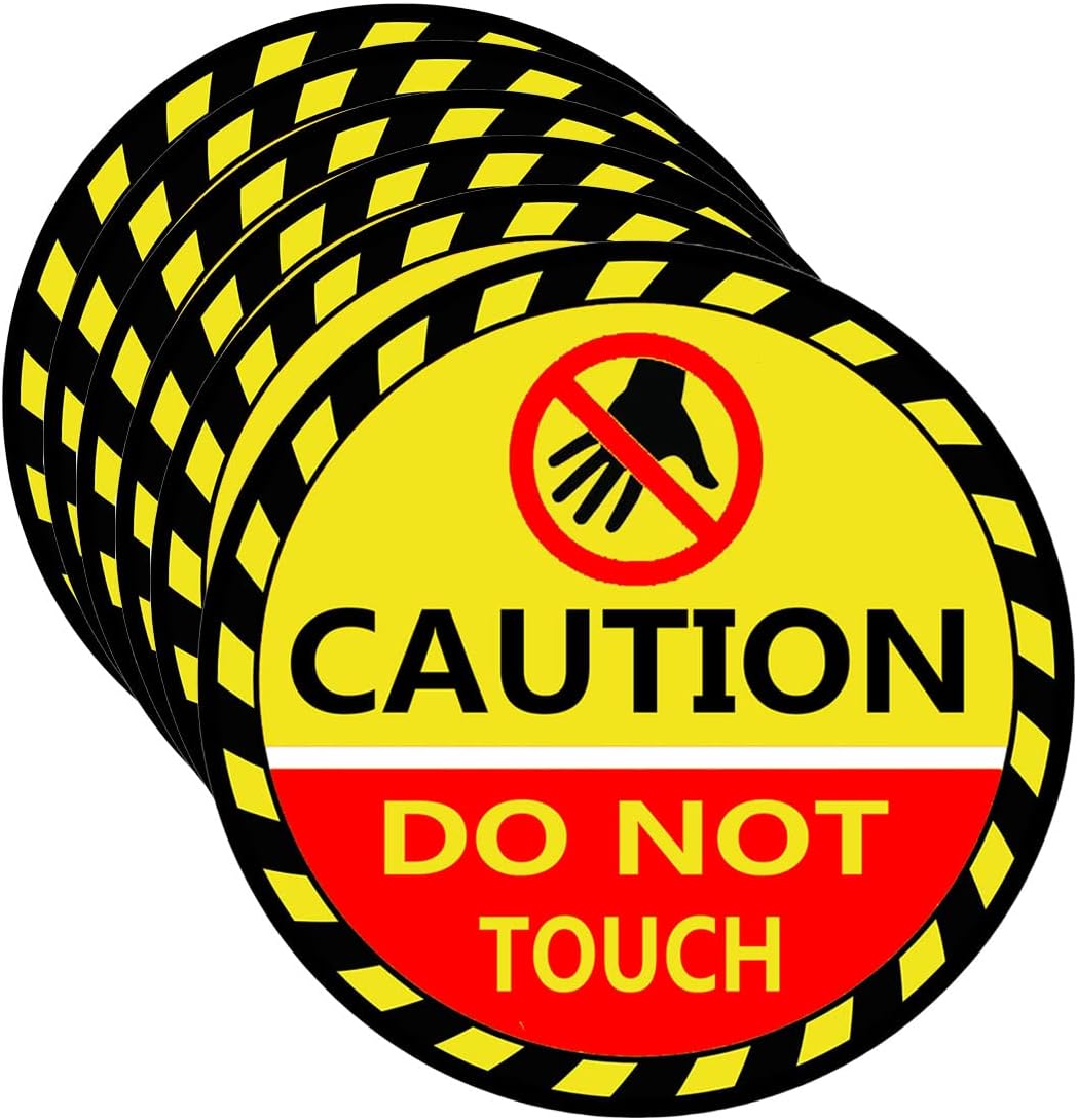 Amazon.com: PARTH IMPEX Do Not Touch Sticker - (Pack of 12) 6" Large ...