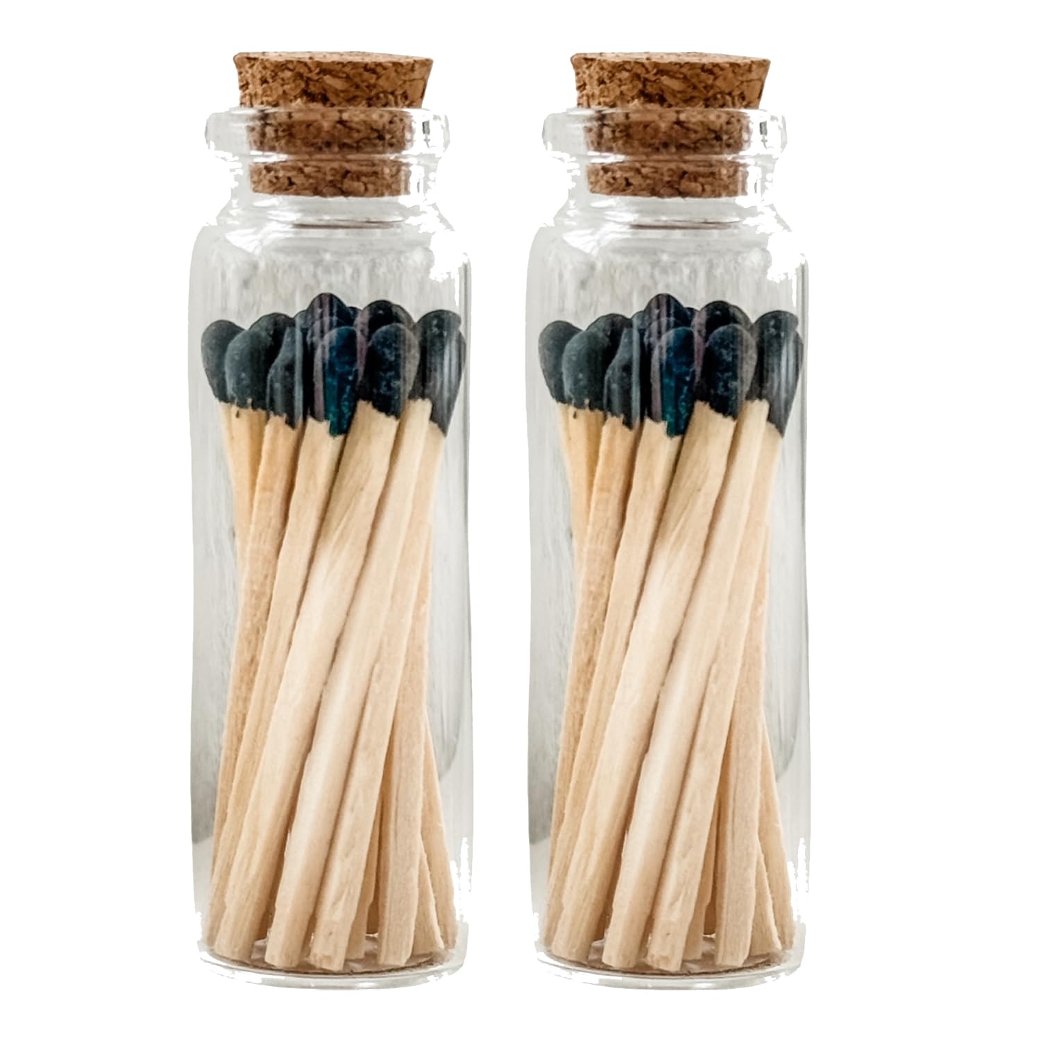Amazon.com: Set of 2 Small Premium Wooden Safety Matches in Glass Vial ...