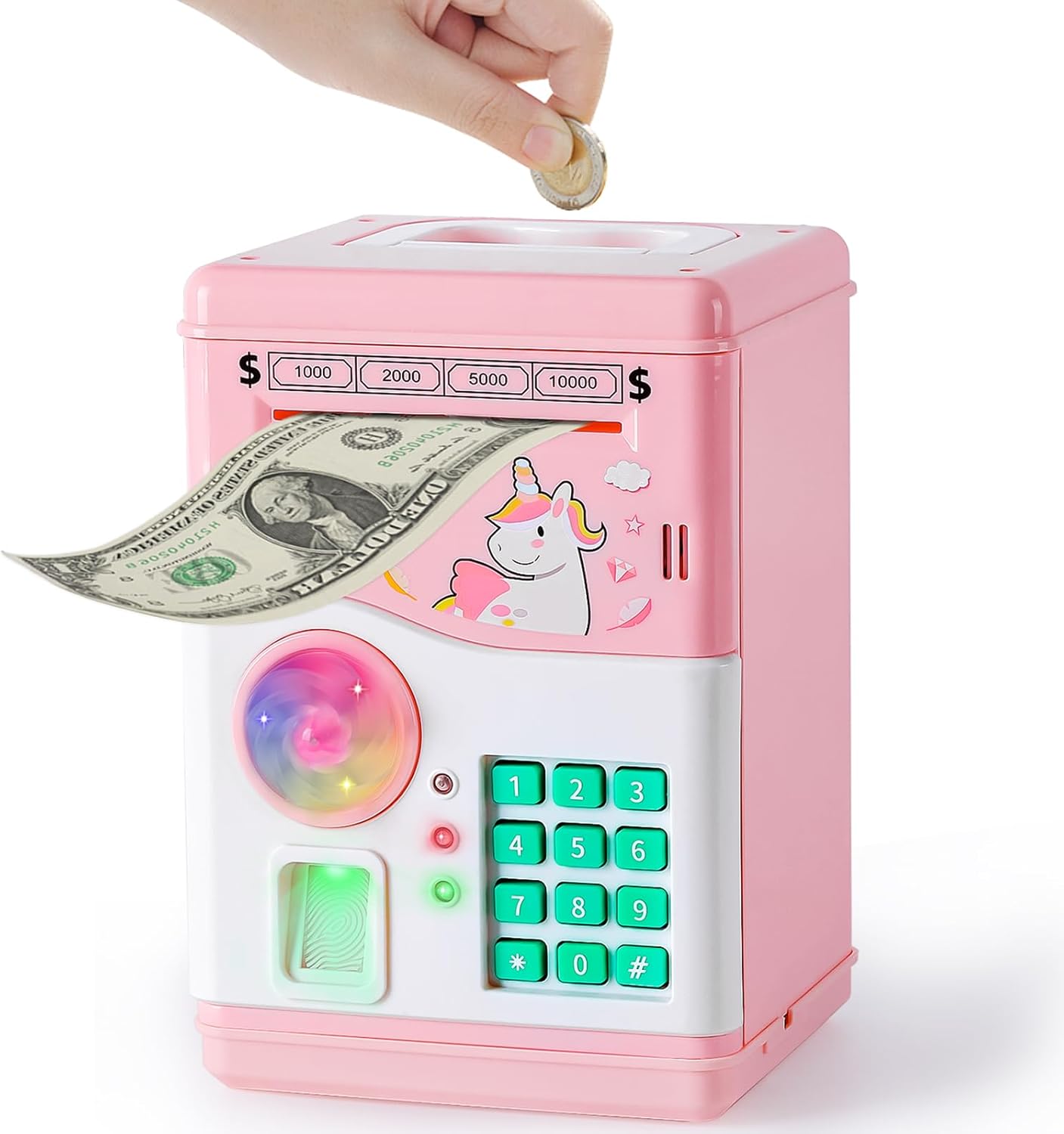 Amazon.com : Unicorn Piggy Bank, Electronic ATM Coin Bank with Password ...