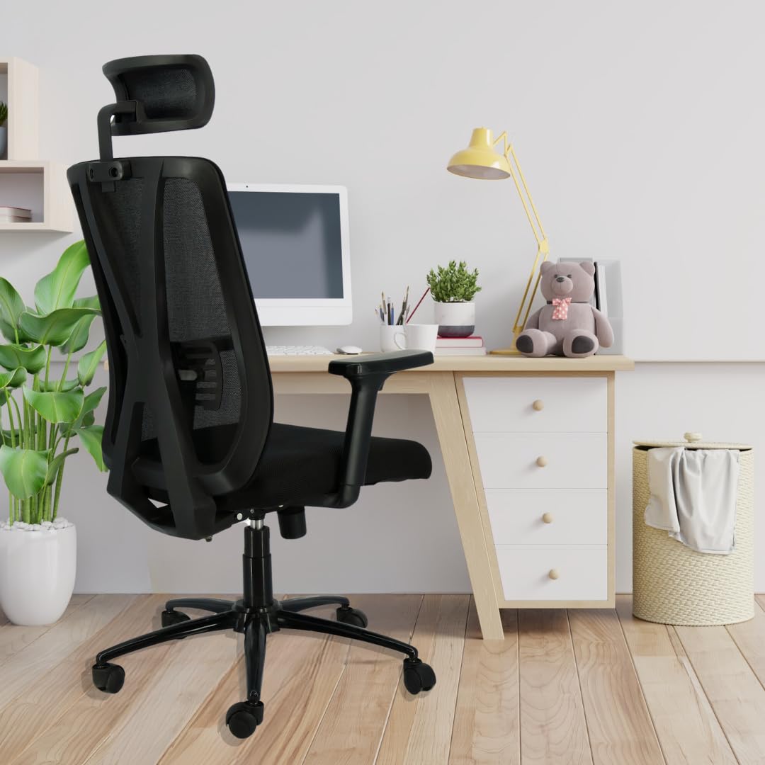 CLASSELA Ergonomic Office Chair with Headrest, Adjustable Armrest and ...