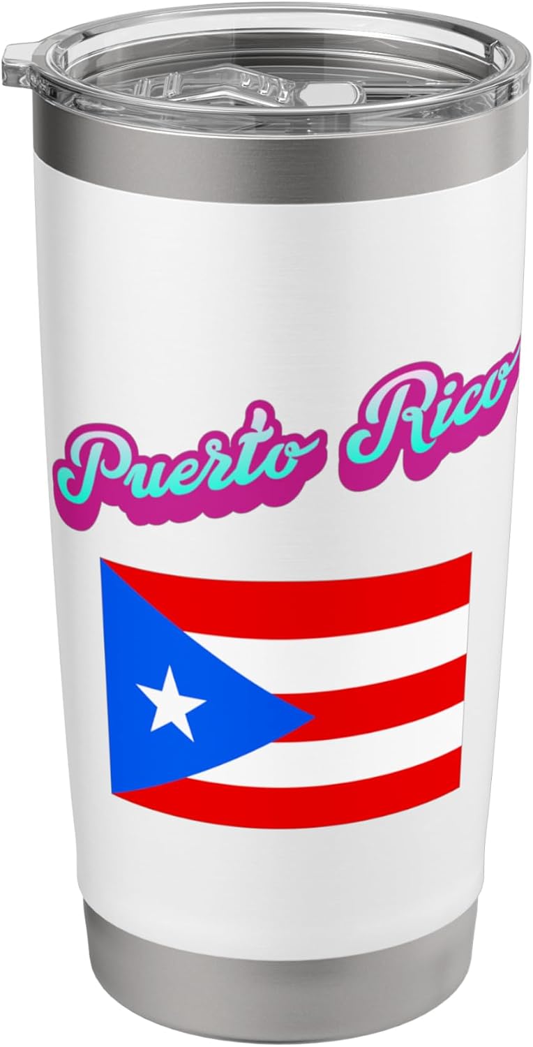 Amazon.com | Puerto Rico Flag Boricua Heritage Island Pride Stainless ...