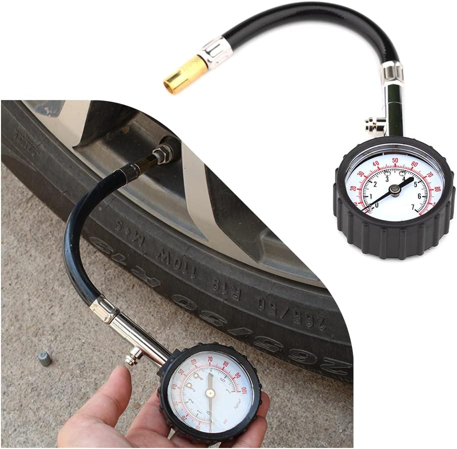 Amazon.com: Tire Pressure Gauge with 100PSI Dial,High Accuracy to 1% ...