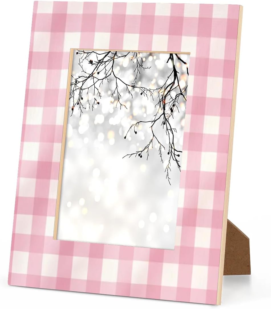 Amazon.com - Liberty Goddess Pink Check Plaid 11x14 Picture Frame Pink ...