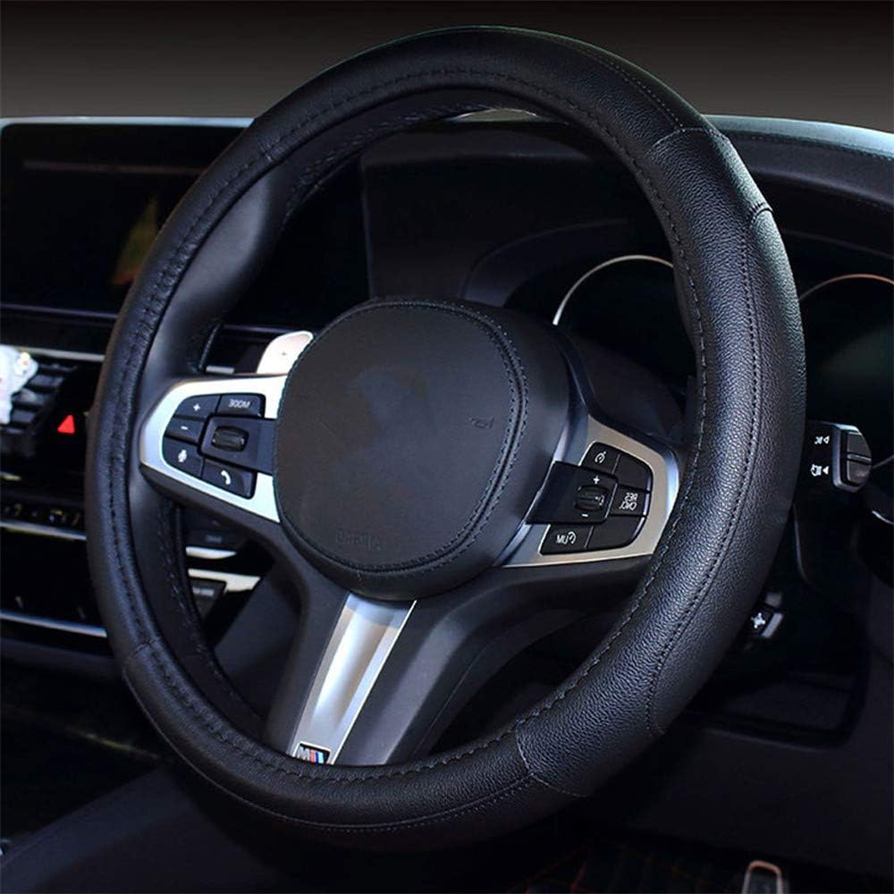 Leather Car Steering Wheel Cover, Soft Padding, Durable,Anti-Slip ...