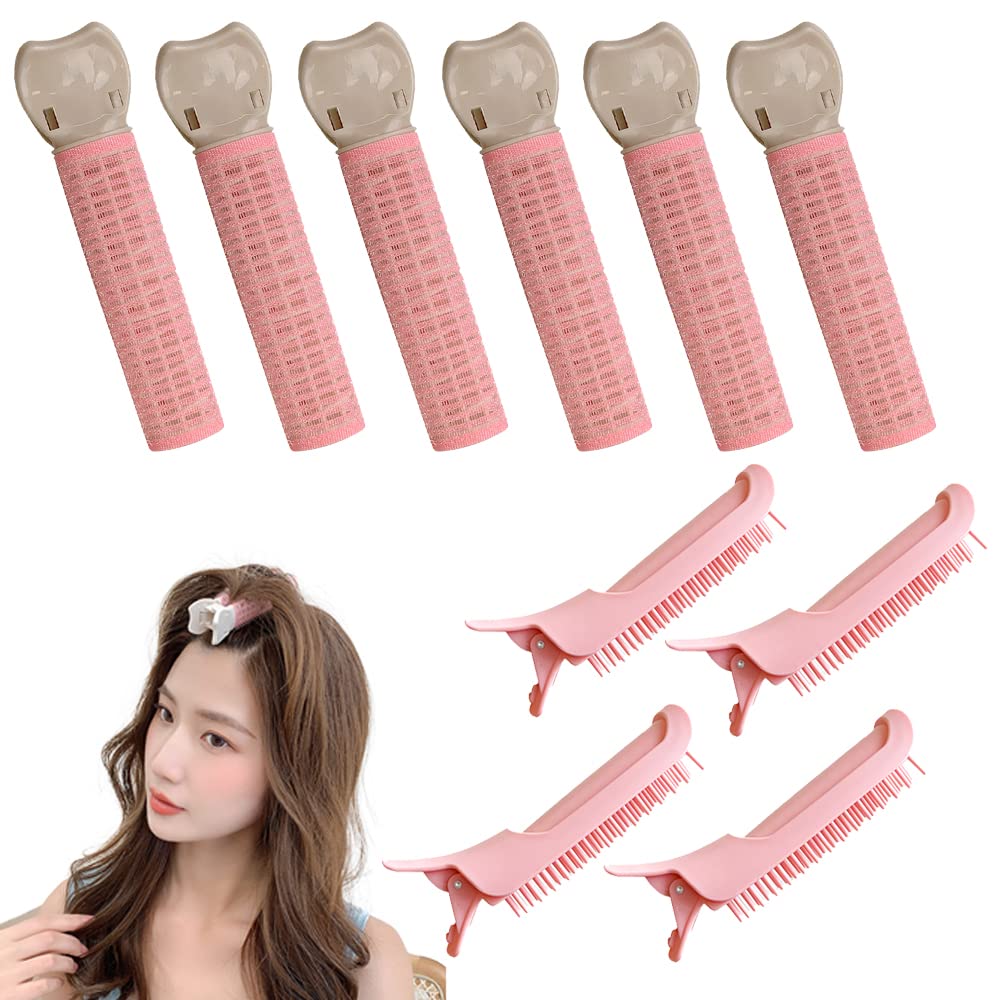 10 PCS Volumizing Hair Root Clips Pink Hair Root Fluffy Clips Double ...