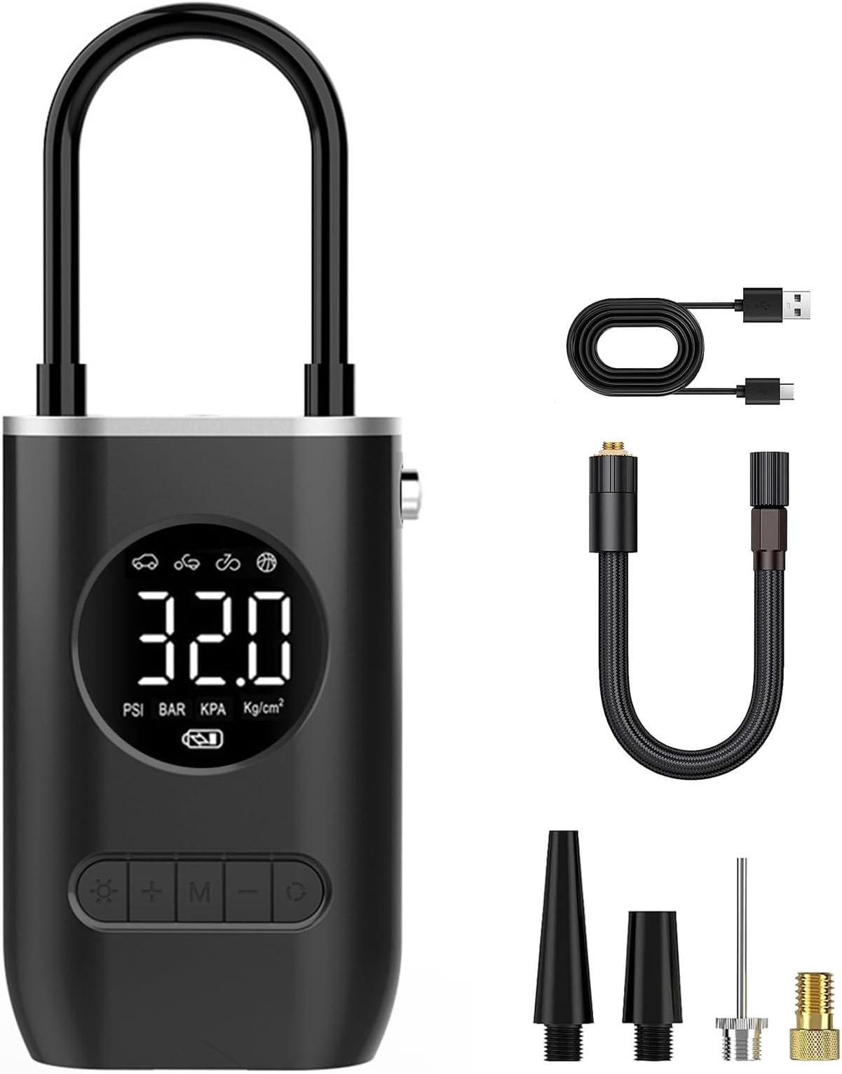 Amazon.com: AOKBON Mini Portable Air Compressor 150 PSI 6000mAh ...