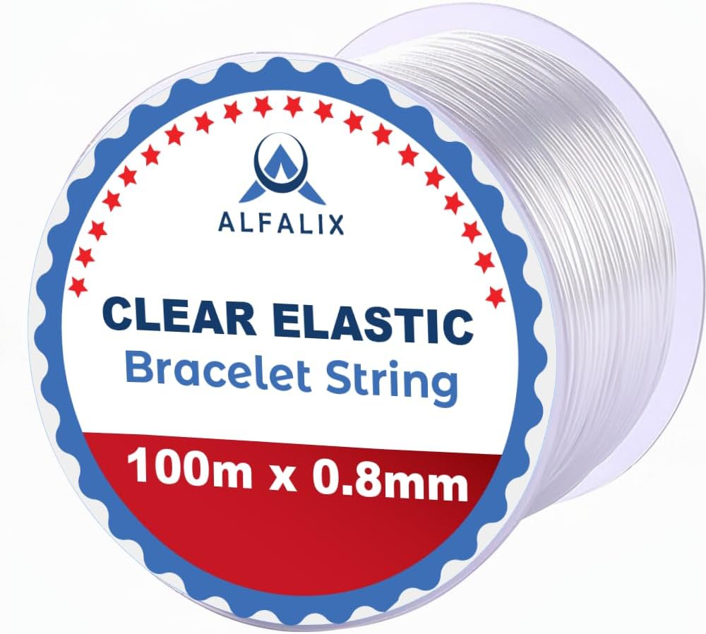 100mx0.8mm Clear Elastic for Bracelet Making Strong & Stretchy Elastic ...