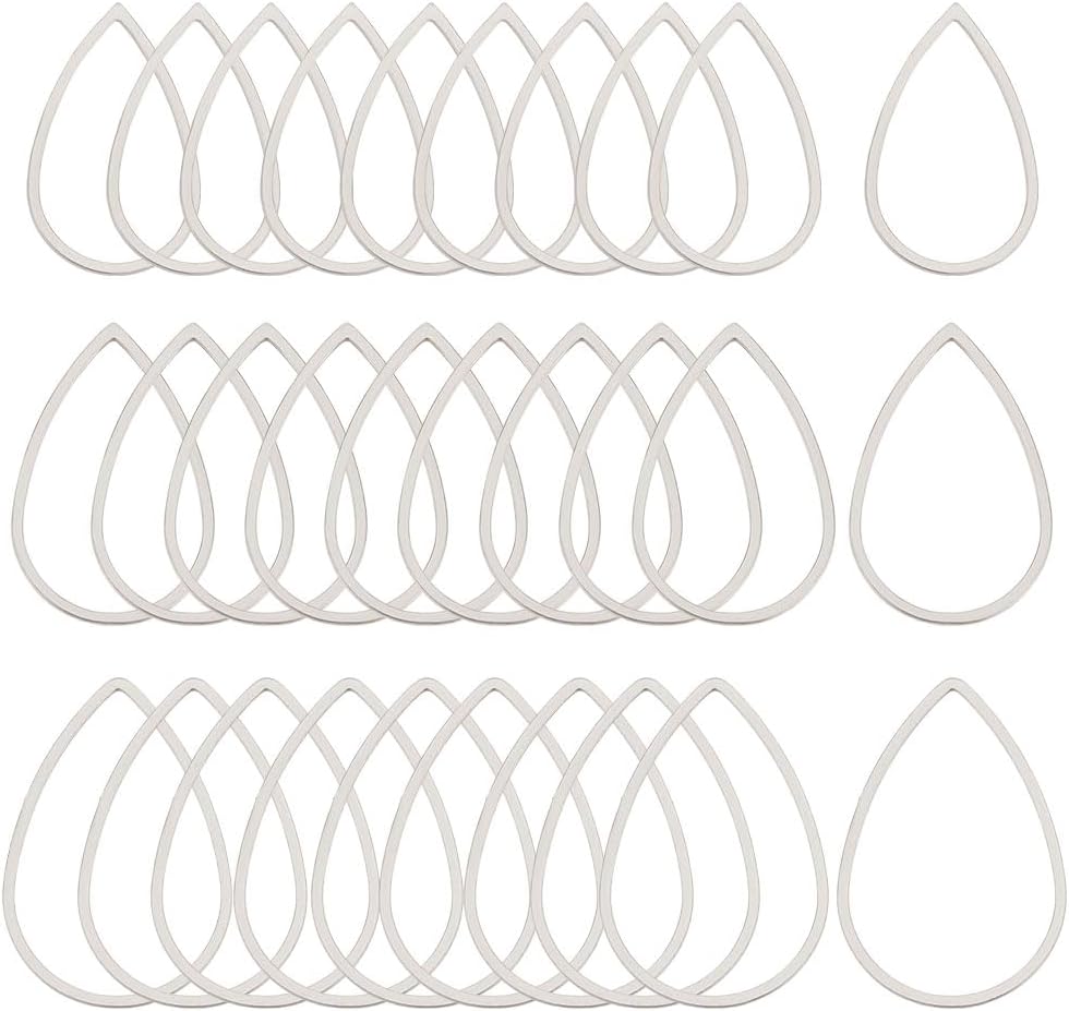 Amazon.com: BENECREAT 60Pcs 3 Style 304 Stainless Steel Linking Rings ...