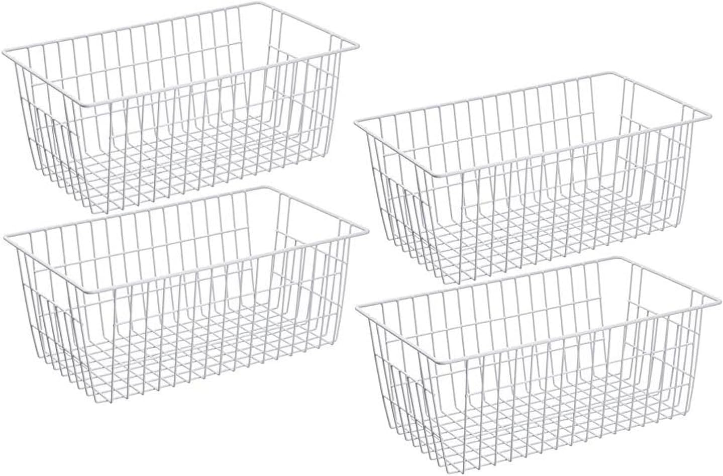 Amazon.com: XINFULL 6 Pack Wire Storage Baskets Household Metal Wall ...
