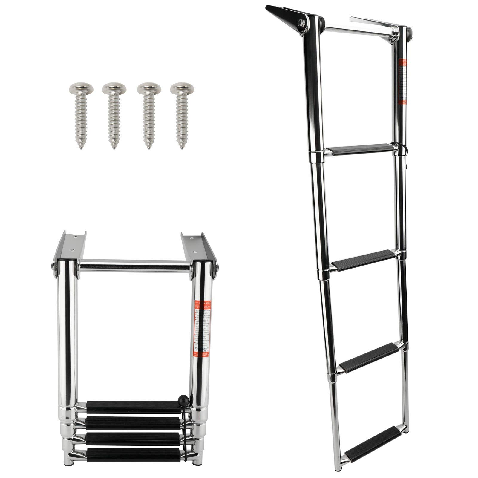 Amazon.com: Amarine made Boat Ladder, 4 Step Telescoping Swim Marine ...