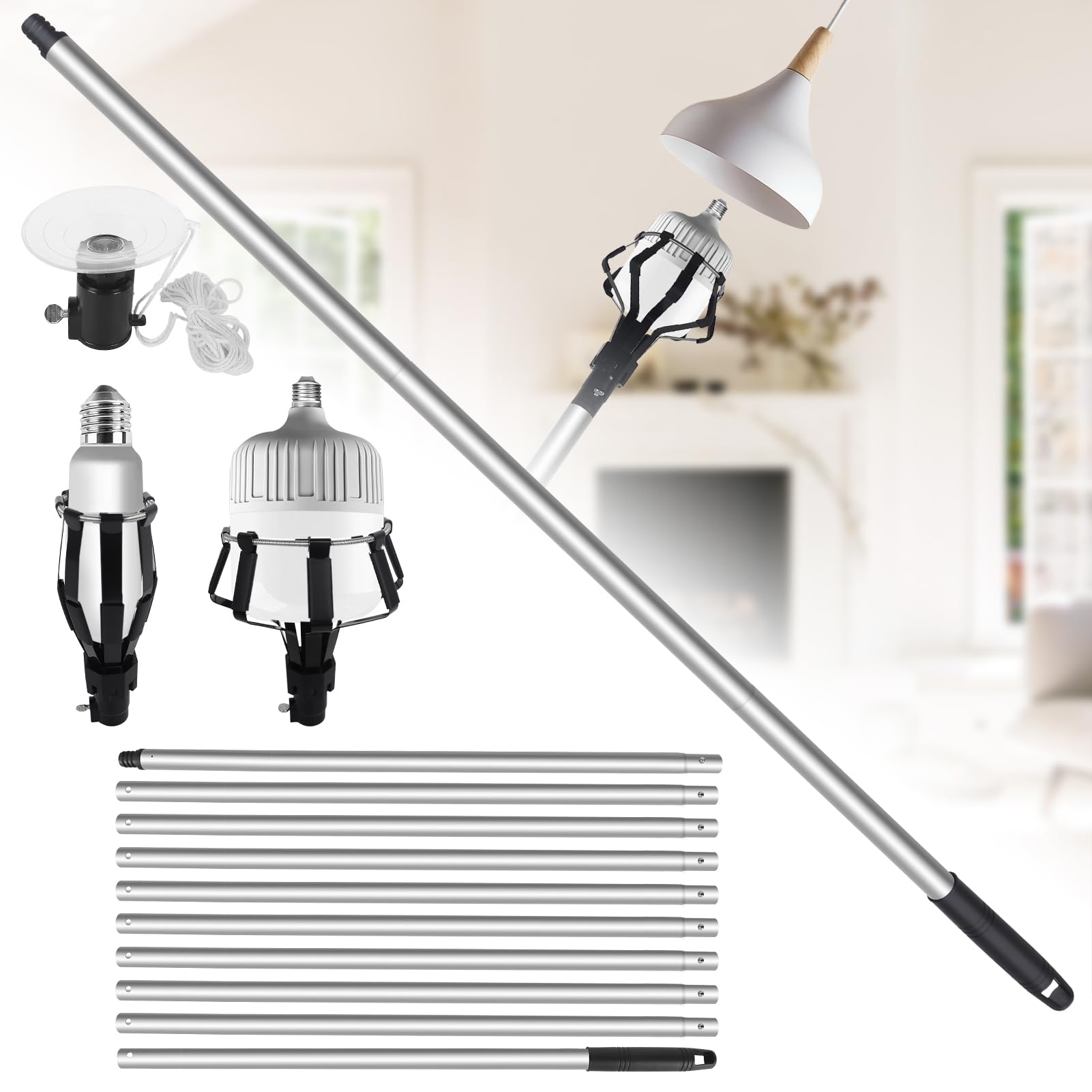 ACTREY 12FT Light Bulb Changer,Light Bulb Changer for High Ceilings ...