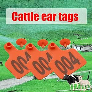 Amazon.com: YAGOLD Cow Ear Tags Plastic Livestock Animal Ear Tag Animal ...