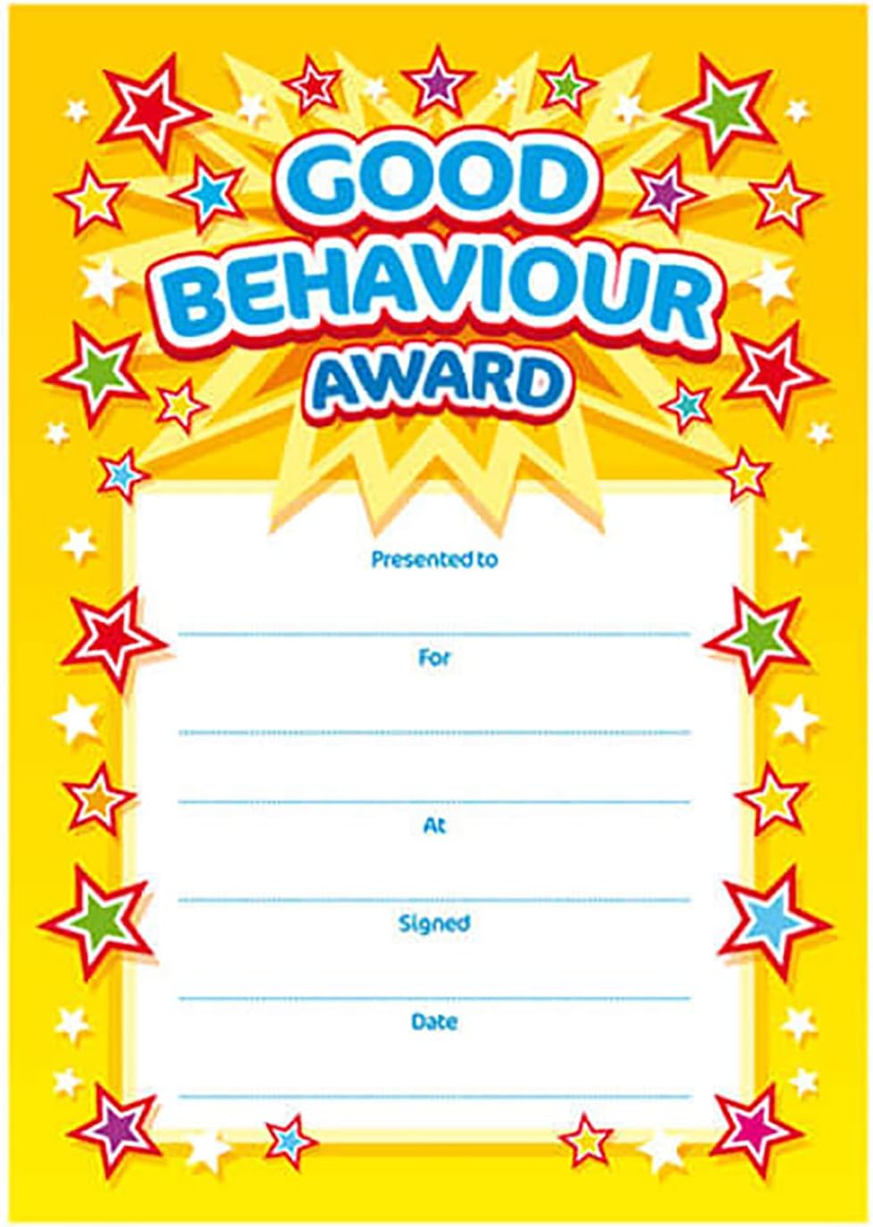 20 Good Behaviour Motivational Childrens Pupils School Praise Reward ...