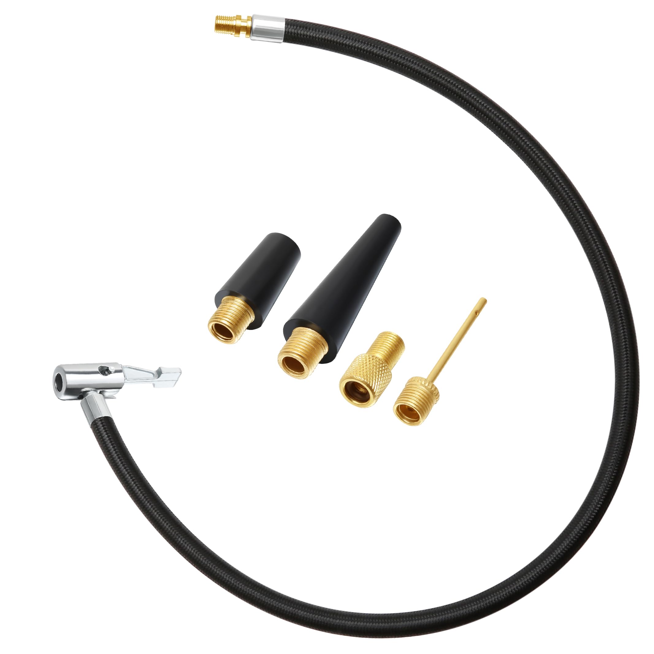 Yoicn Lth 60CM Tyre Pump Hose, Inflator Connector Push on Portable Car ...