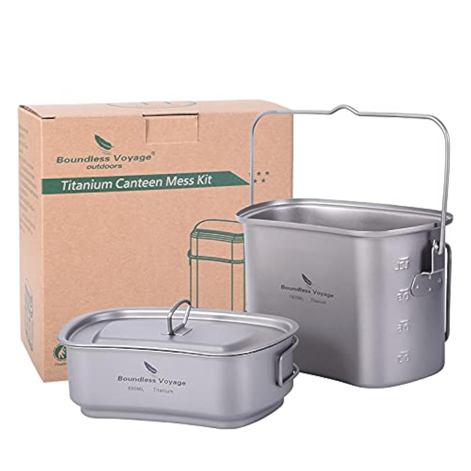 Amazon.com : Boundless Voyage Titanium Military Lunch Box Outdoor Mess ...