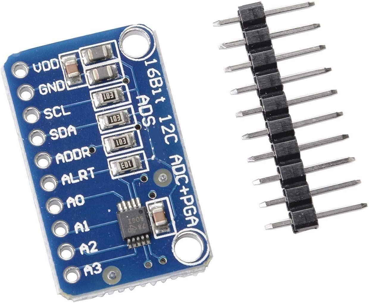 IDUINO ADS1115 16 Bit 4 Channel I2C IIC, Analog-to-Digital ADC PGA ...