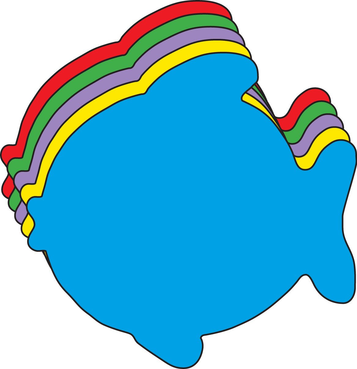 Amazon.com: 5.5” Fish Foam Assorted Color Creative Cut-Outs, 15 Cut ...