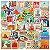 50Pcs Travel Map City Stickers, World Famous Tourist Landmark Stickers ...