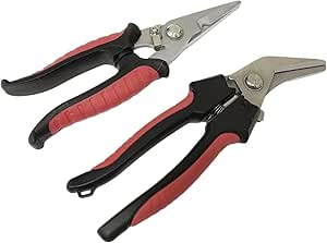 8" Straight and Angled Stainless Steel Tin Snips (2 Pack) - Amazon.com
