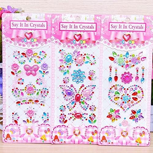 Amazon.com: Gem Stickers Jewels for Crafts,8 Sheets Self-Adhesive ...