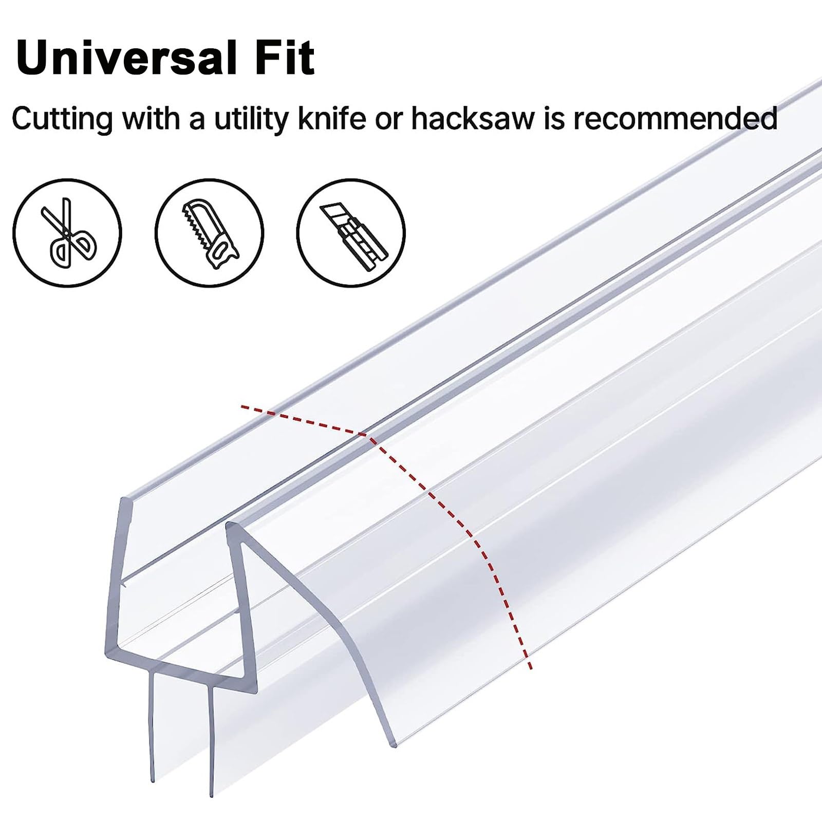 Glass Shower Door Seal Shower Sweep For Glass Door Universal Clear ...