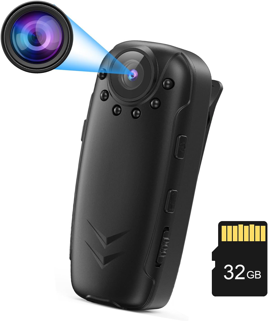 NIYPS Mini Kamera, Full HD 1080P Tragbare Kleine Überwachungskamera ...