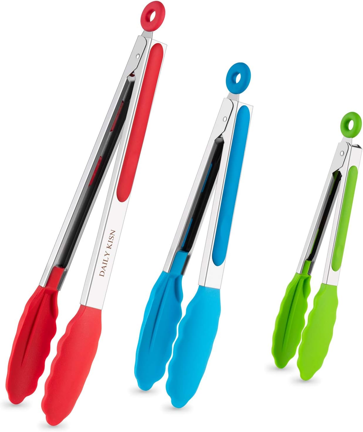 iNeibo Kitchen Premium Silicone Tongs - Pack of 2, 9