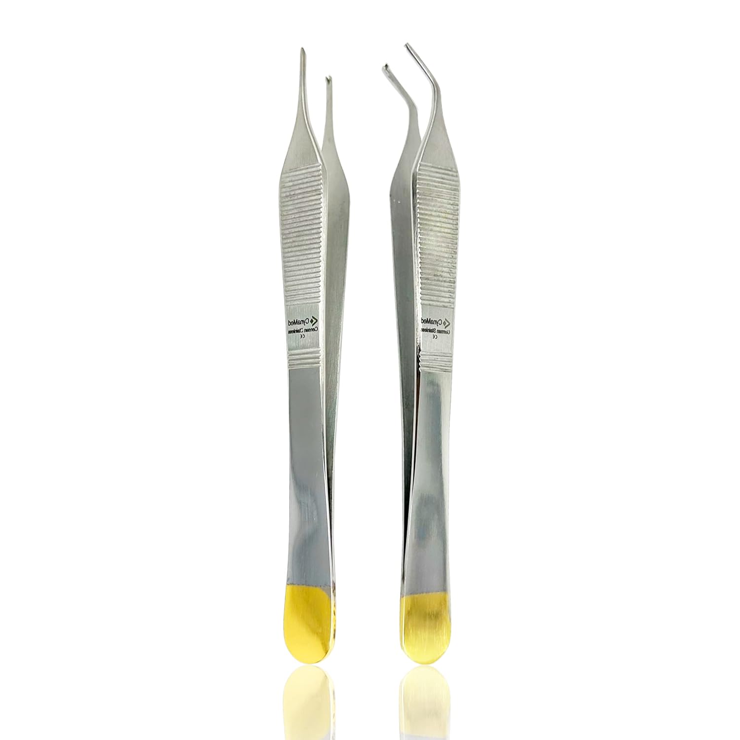 Amazon.com: Cynamed Set of 2 Adson Forceps with Gold Handle - 6 in ...
