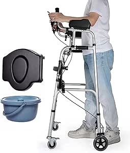 Heavy Duty Adjustable Height Walkers Folding Rolling Upright Walkers ...