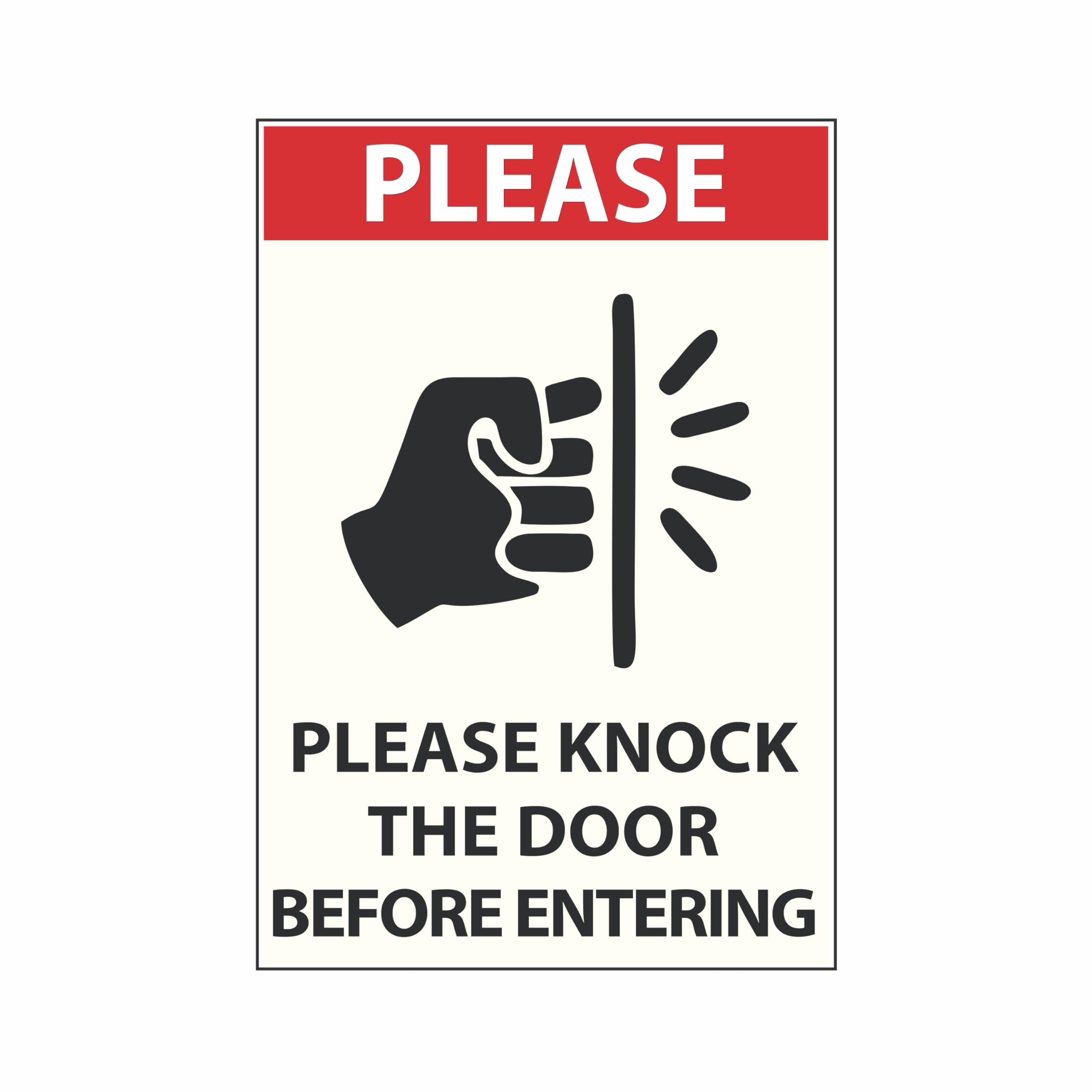 Anne Print Solutions Please Knock The Door Before Entering Poster ...