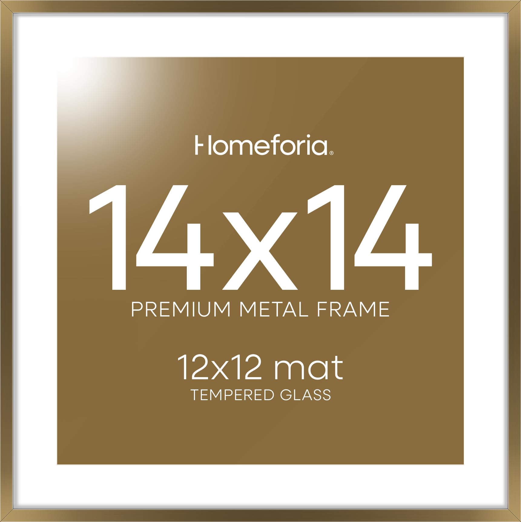 Amazon.com - Homeforia Bronze Picture Frames 14x14, Premium Brass 14x14 ...