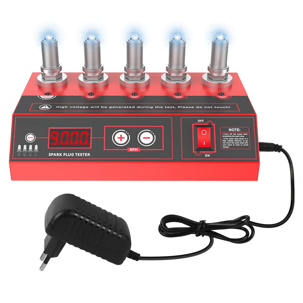 Amazon.com: Spark Plug Tester 200-9000rpm Adjustable Spark Tester ...