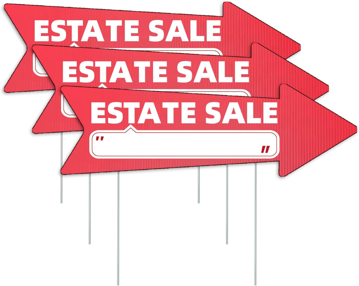 Amazon.com : Estate Sale Red Arrow Yard Signs with Stakes-16 x 5 in ...