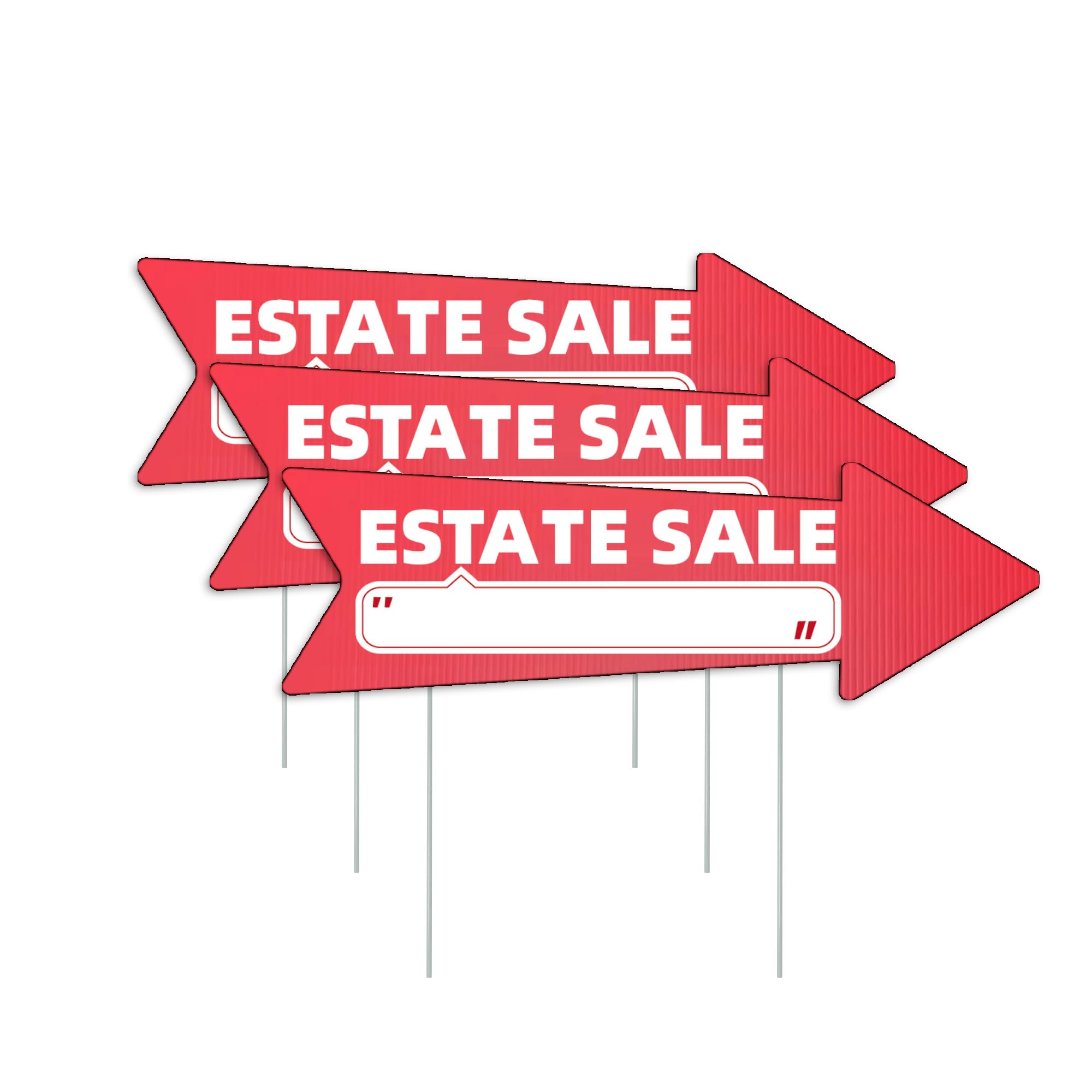 Amazon.com: Estate Sale Red Arrow Yard Signs with Stakes-16 x 5 in ...