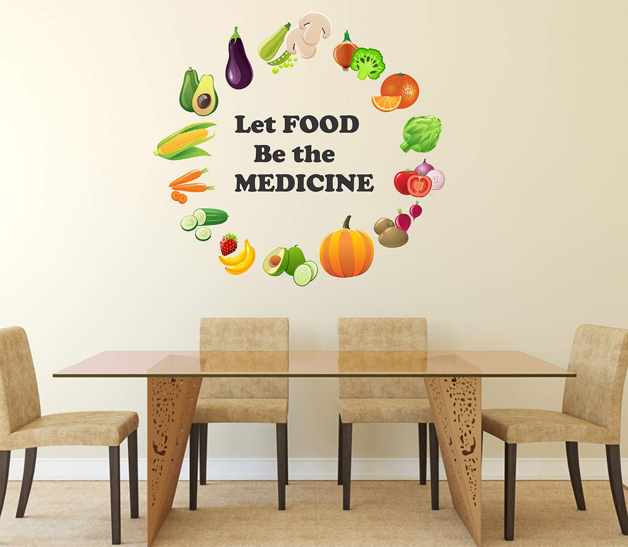 Wallstick Food Quotes wallstickers (Vinyl 70 cm x 70 cm) : Amazon.in ...