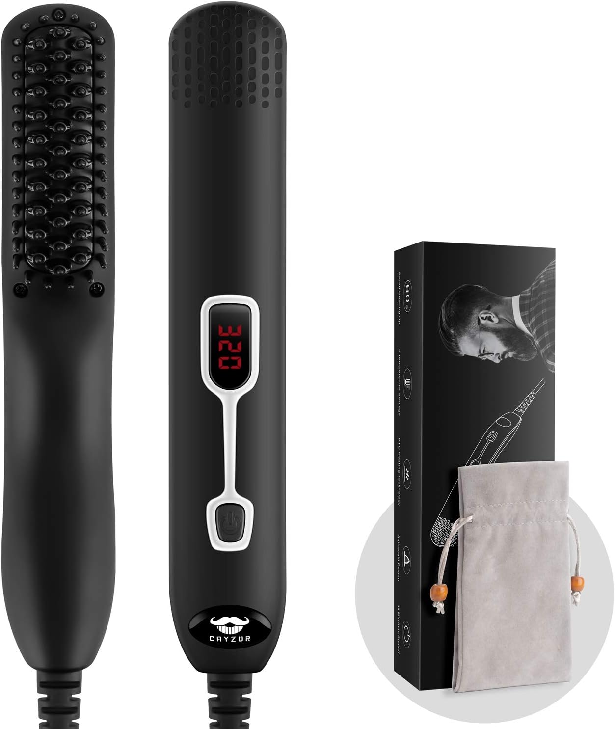 Amazon.com : Beard Straightener Comb for Men,Hair Hot Comb,Quick ...