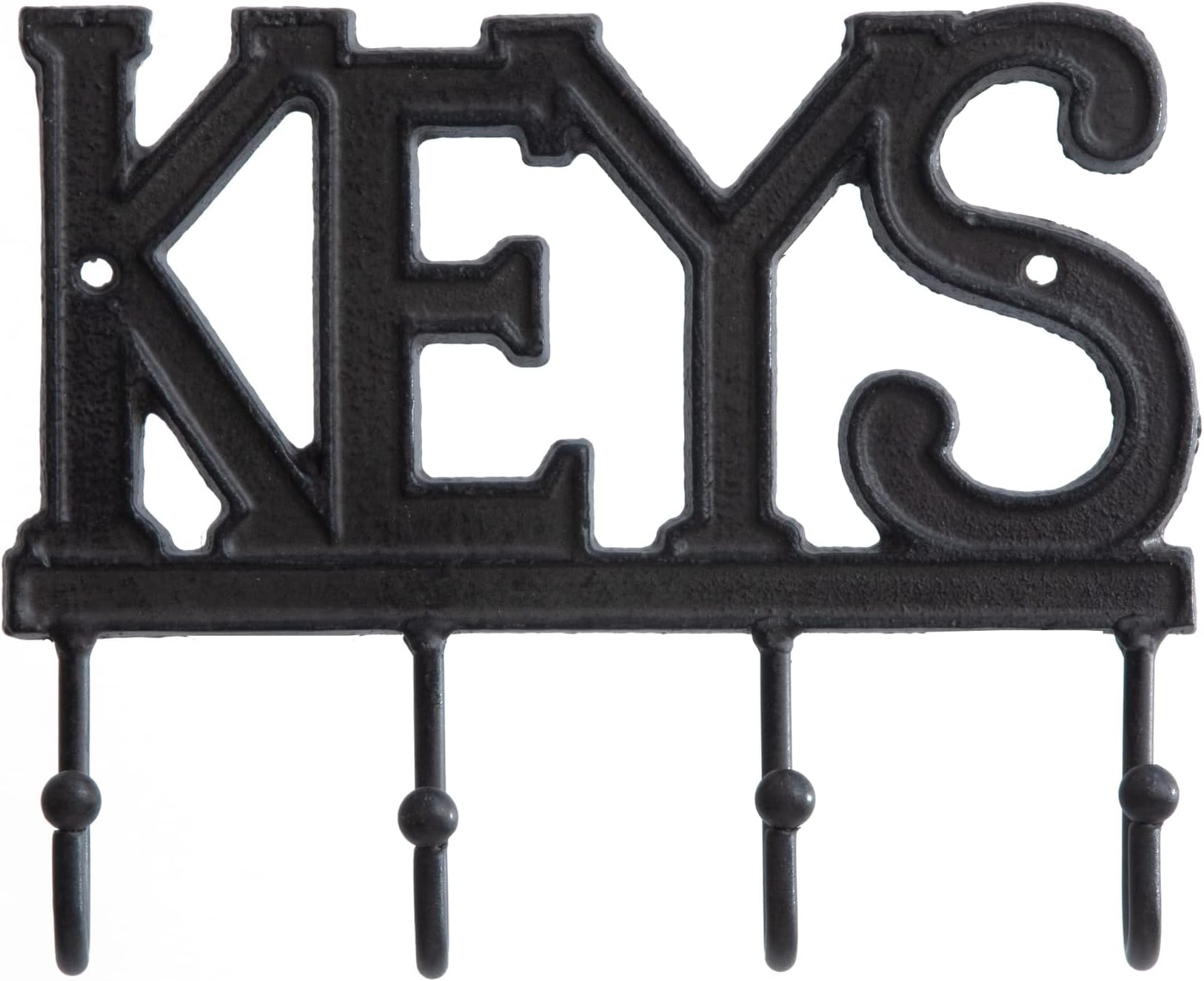 mDesign Wall Key Holder - 4 Key Hooks for Kitchen, Hallways and ...